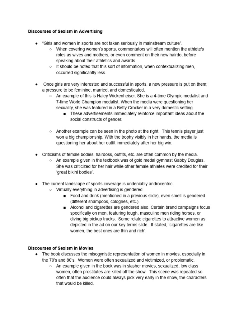 Discourses & Sexism - Chapter 7 | PDF | Sexism | Gender
