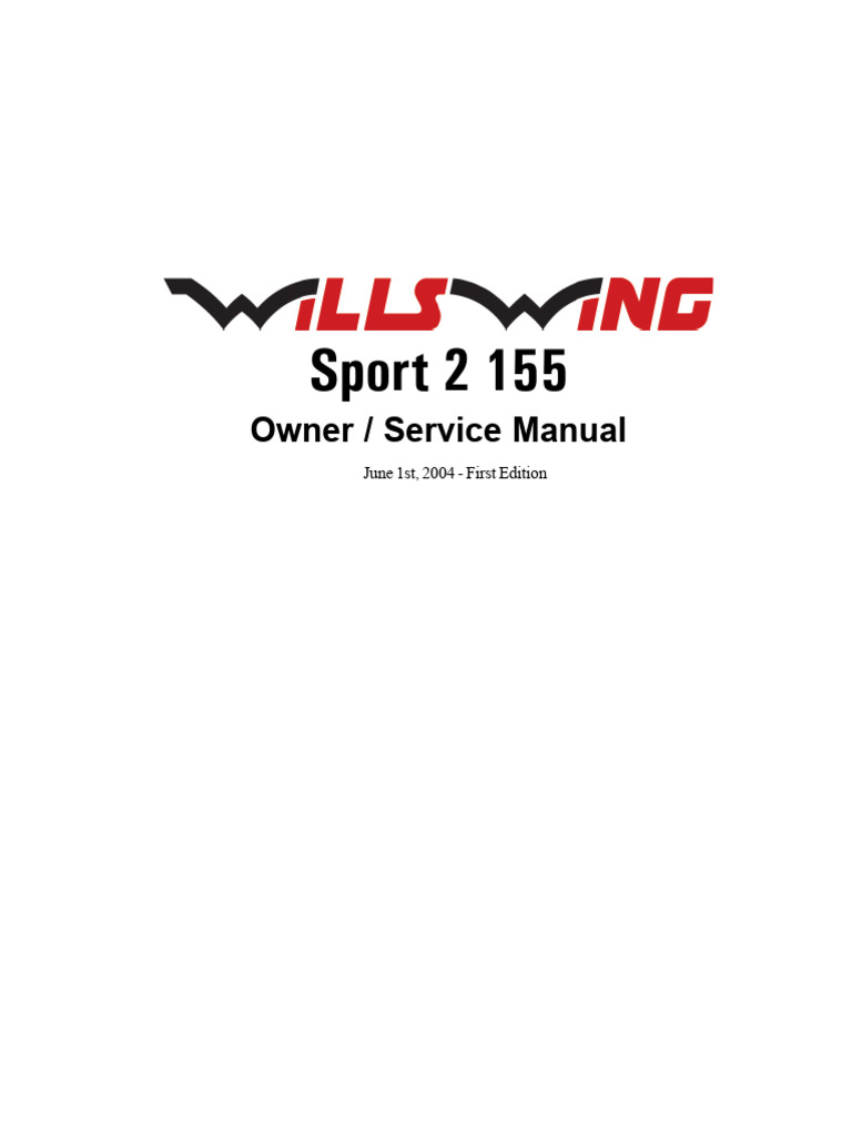 Wills Wing - Sport 2 - 155 Manual | PDF | Gliding | Glider (Sailplane)