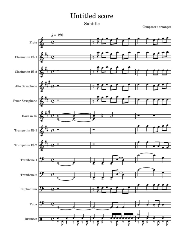 Untitled Score: Subtitle | PDF | Musical Compositions | Music Production
