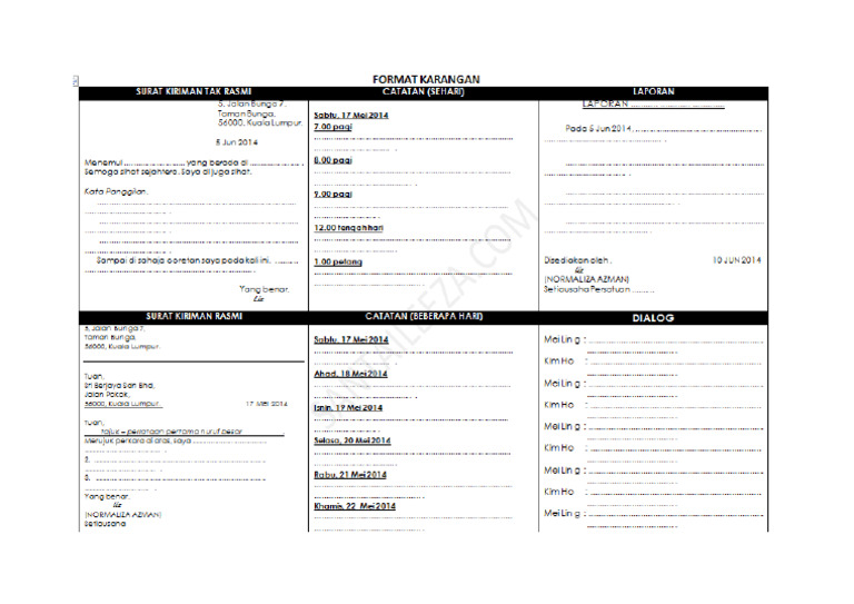 Format Karangan | PDF