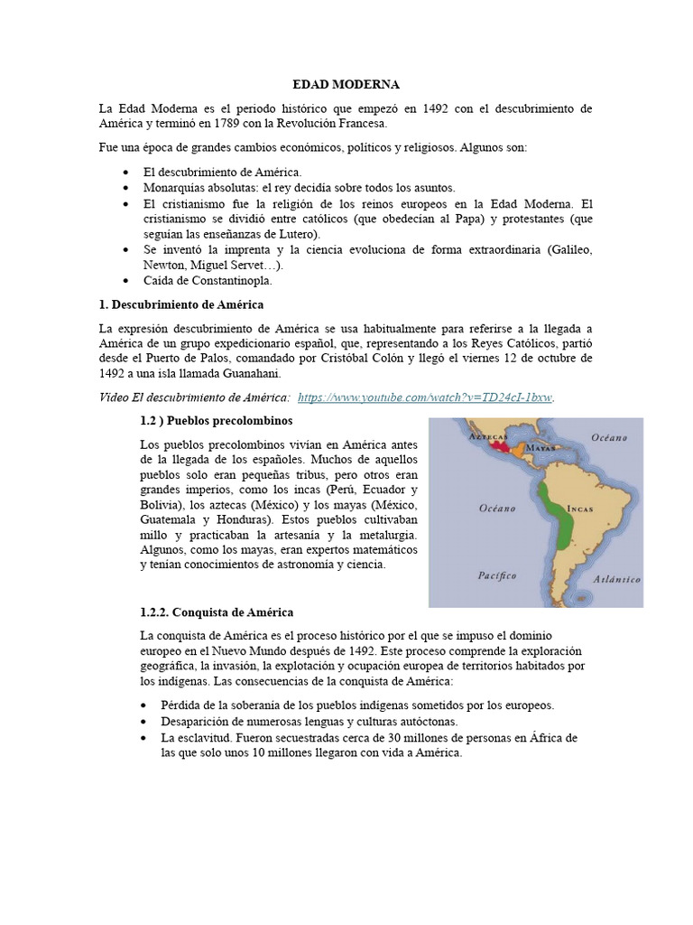 EDAD MODERNA | PDF | Período moderno temprano | España