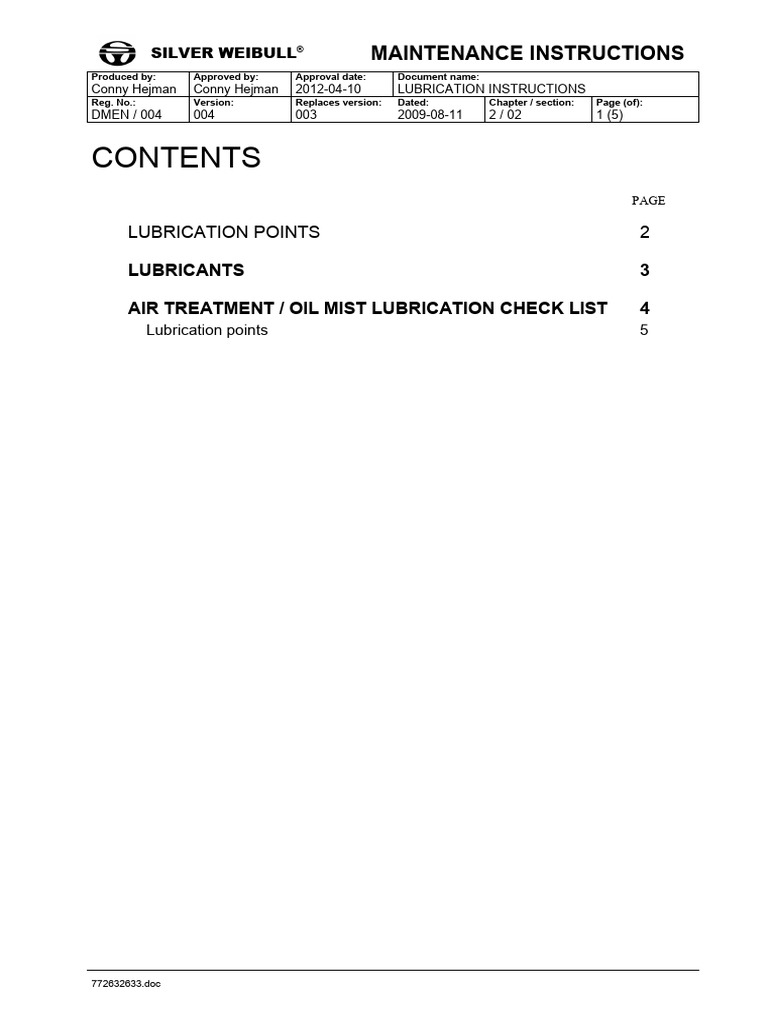 2-02 - D.eng-Lubrication Instructions | PDF | Mechanical Engineering ...