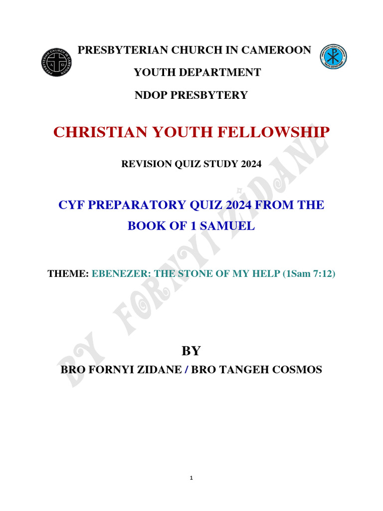CYF First Hand QUIZ 2024 | PDF | Samuel | Satan