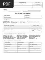 Lifting Work Permit | PDF | Crane (Machine)