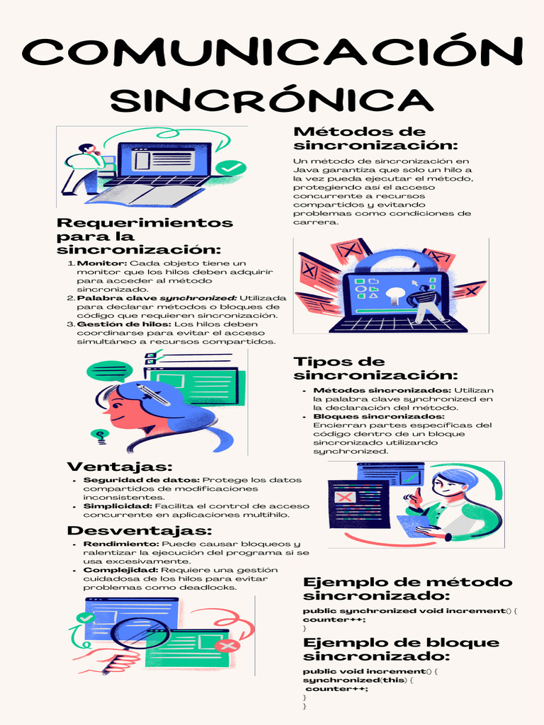 Sincronización en Java: Métodos y Ventajas | PDF | Hilo (Computación) | Desarrollo de software