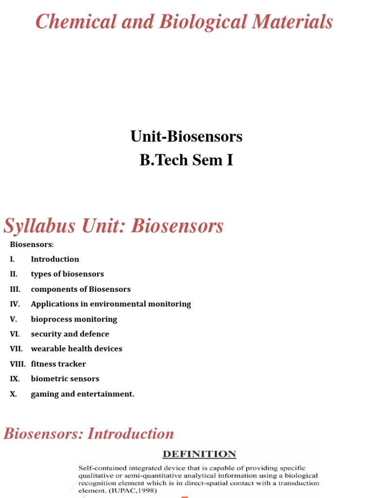 Biosensors | PDF | Biosensor | Monitoring (Medicine)