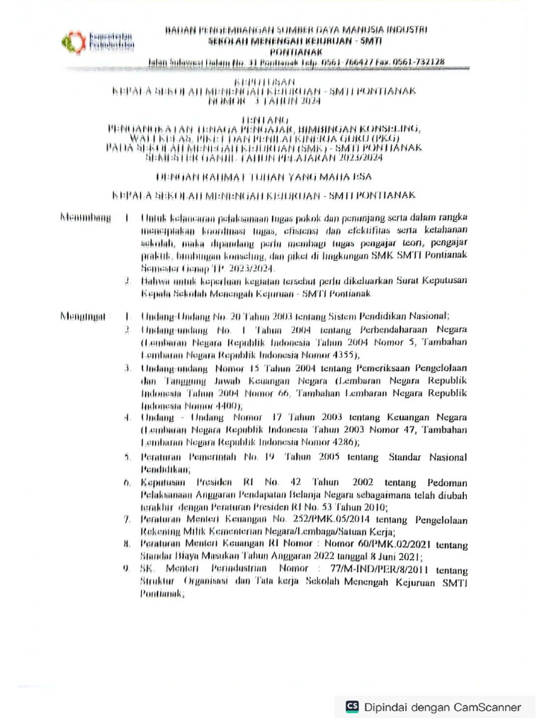 SK Mengajar Genap TP. 2023-2024 | PDF