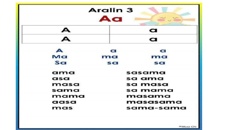 Aralin 3 Aa - Marungko | PDF