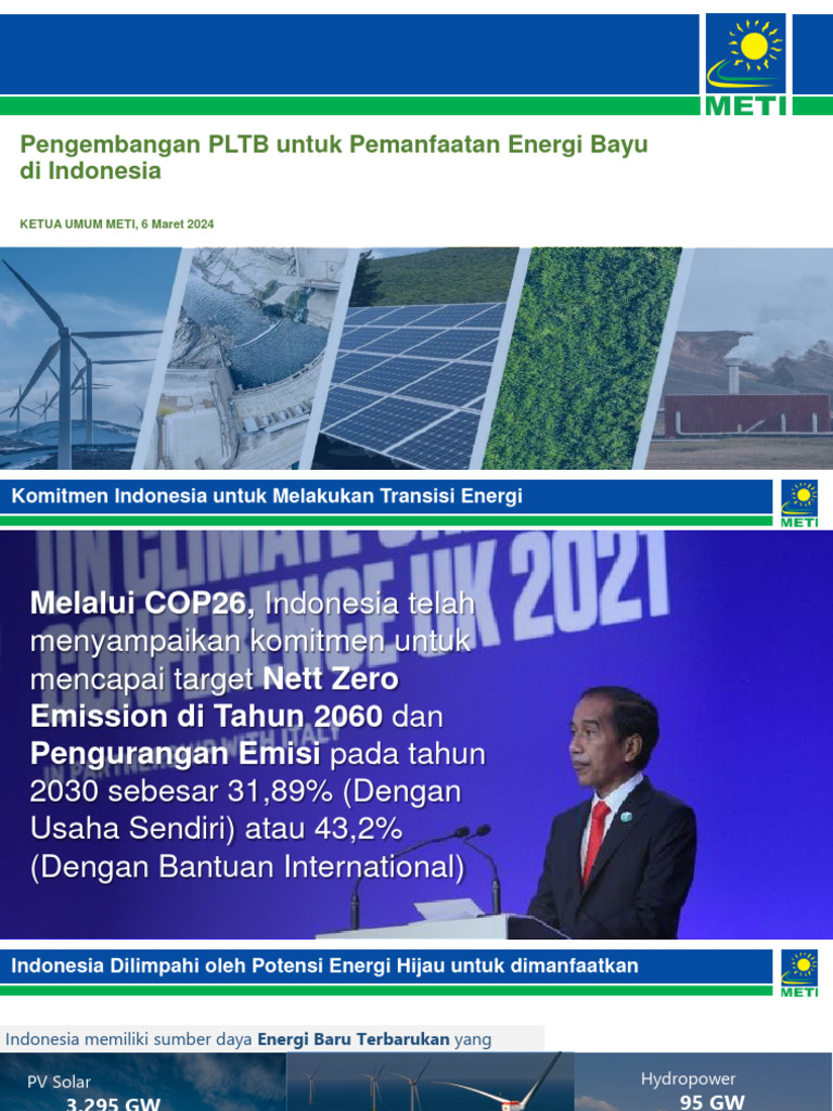 METI - Pengembangan PLTB Untuk Pemanfaatan Energi Bayu Di Indonesia | PDF