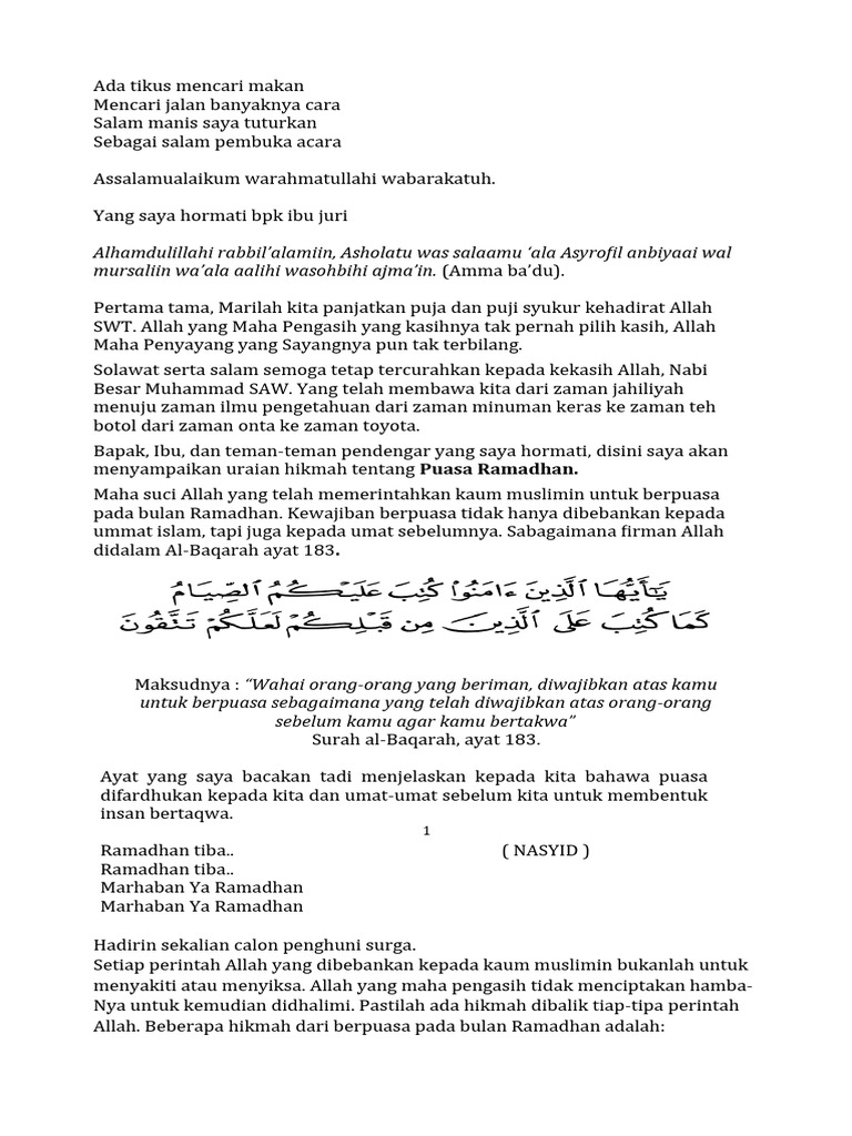 Teks Dai Tentang Puasa | PDF | Gaya Hidup