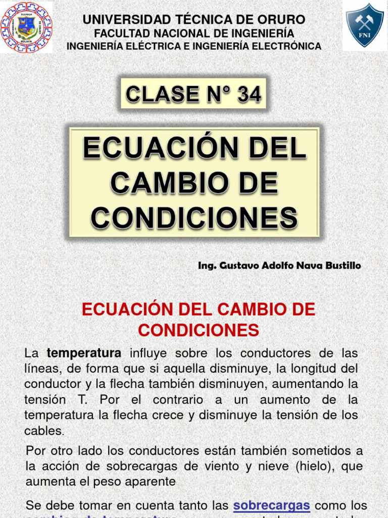 CLASE N° 34 ECUACIÓN DEL CAMBIO DE CONDICIONES | Descargar gratis PDF | Elasticidad (Física ...