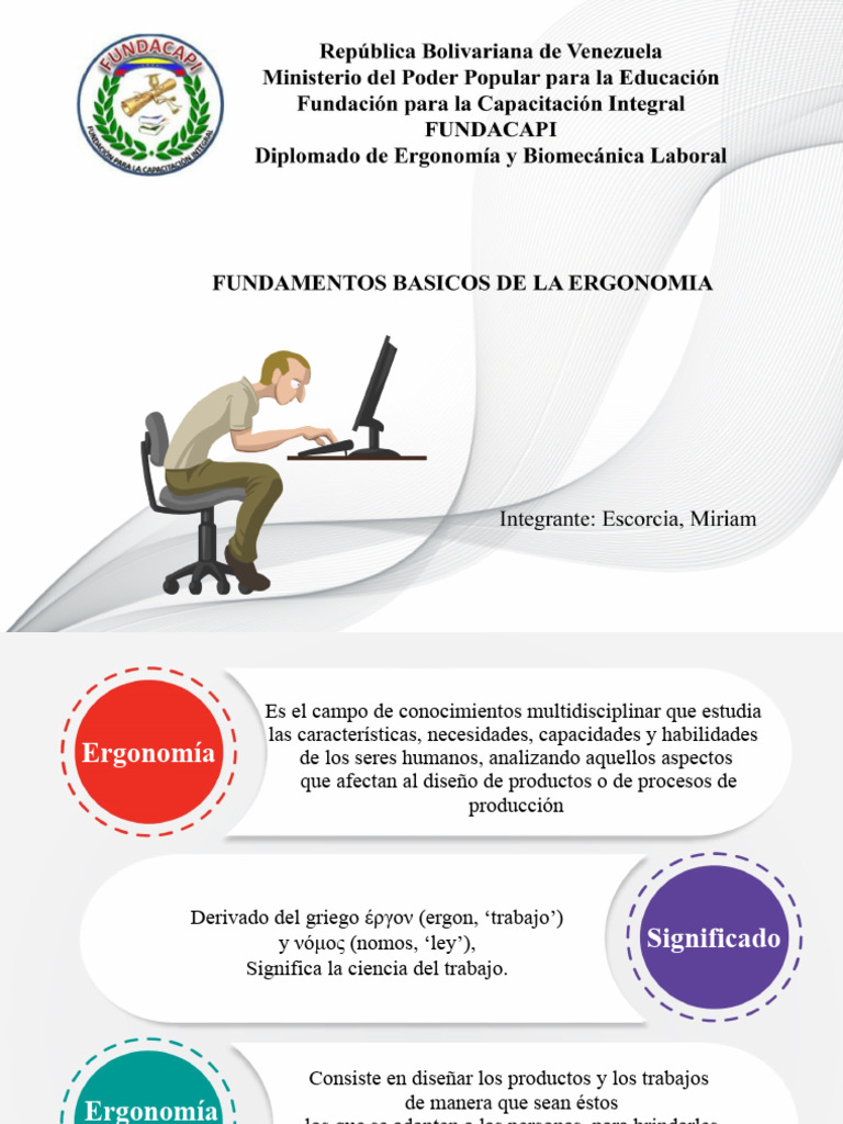 Fundamentos ergonomia | PDF | Factores humanos y ergonomía | Ciencias ...