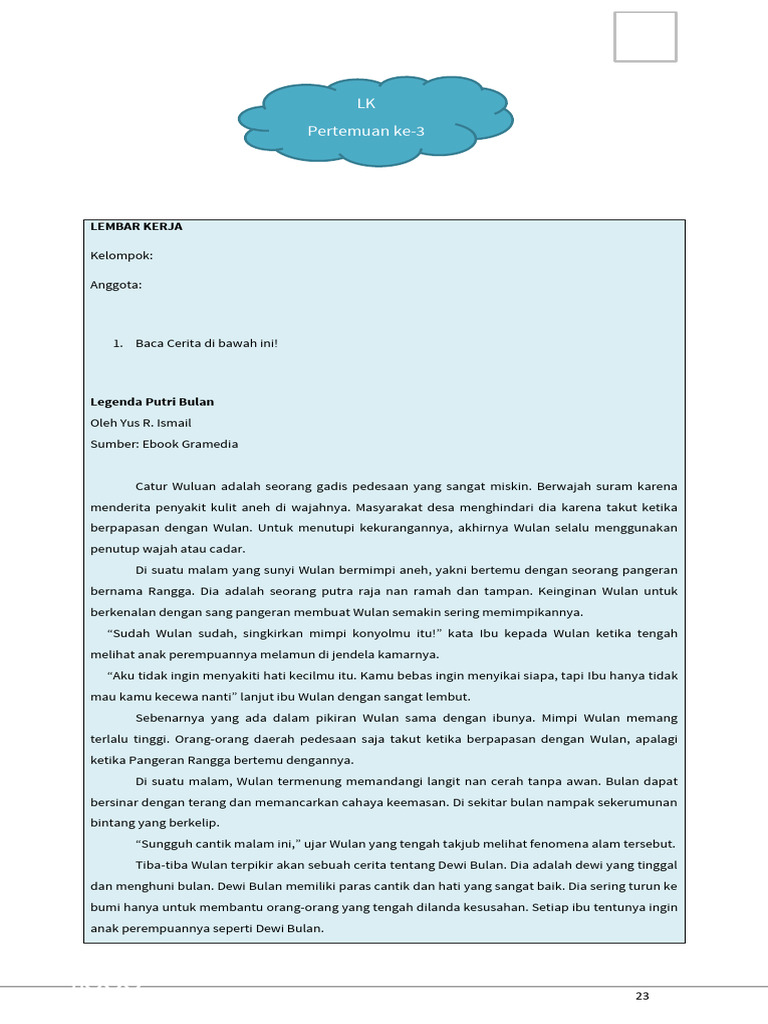 Contoh Asesmen Cerita Fantasi-Menelaah | PDF