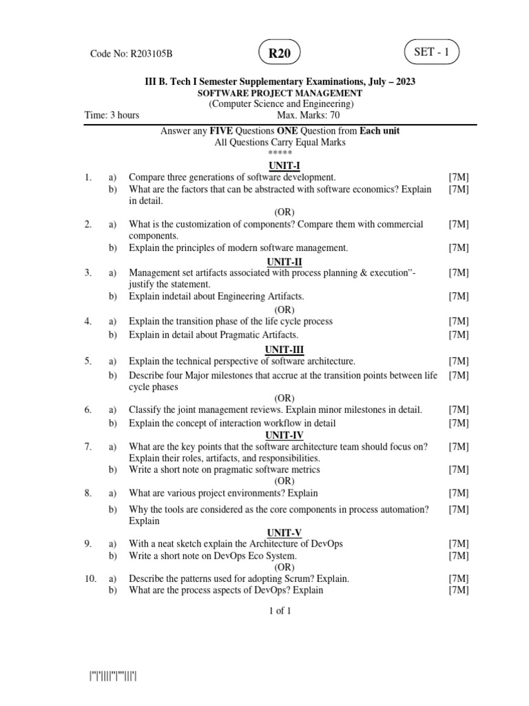 Software Project Management - SupJuly 2023 | PDF | Computing | Software Engineering