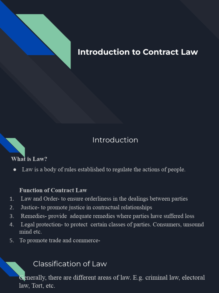 Overview of Contract Law Essentials | PDF | Criminal Law | Crimes