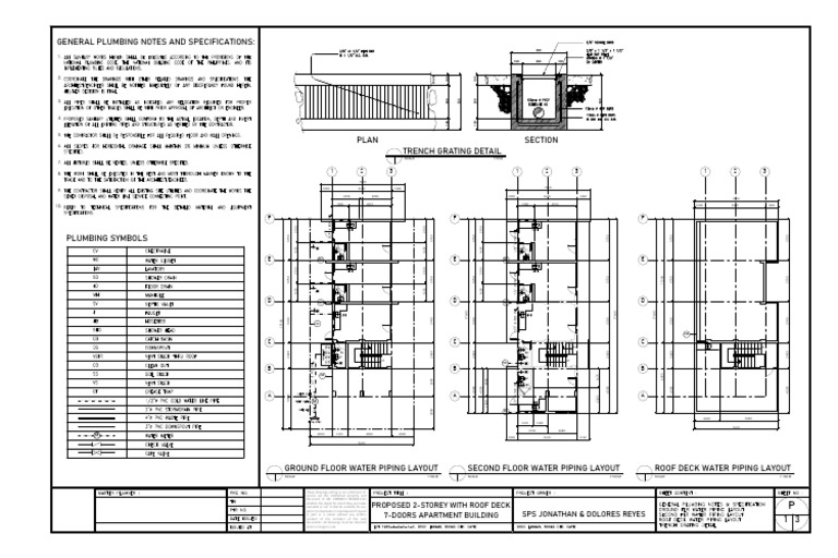 General Plumbing Notes and Specifications | PDF