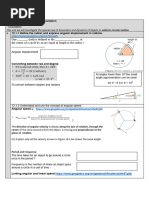 Chapter 16: Circular Motion Notes | PDF | Acceleration | Angle