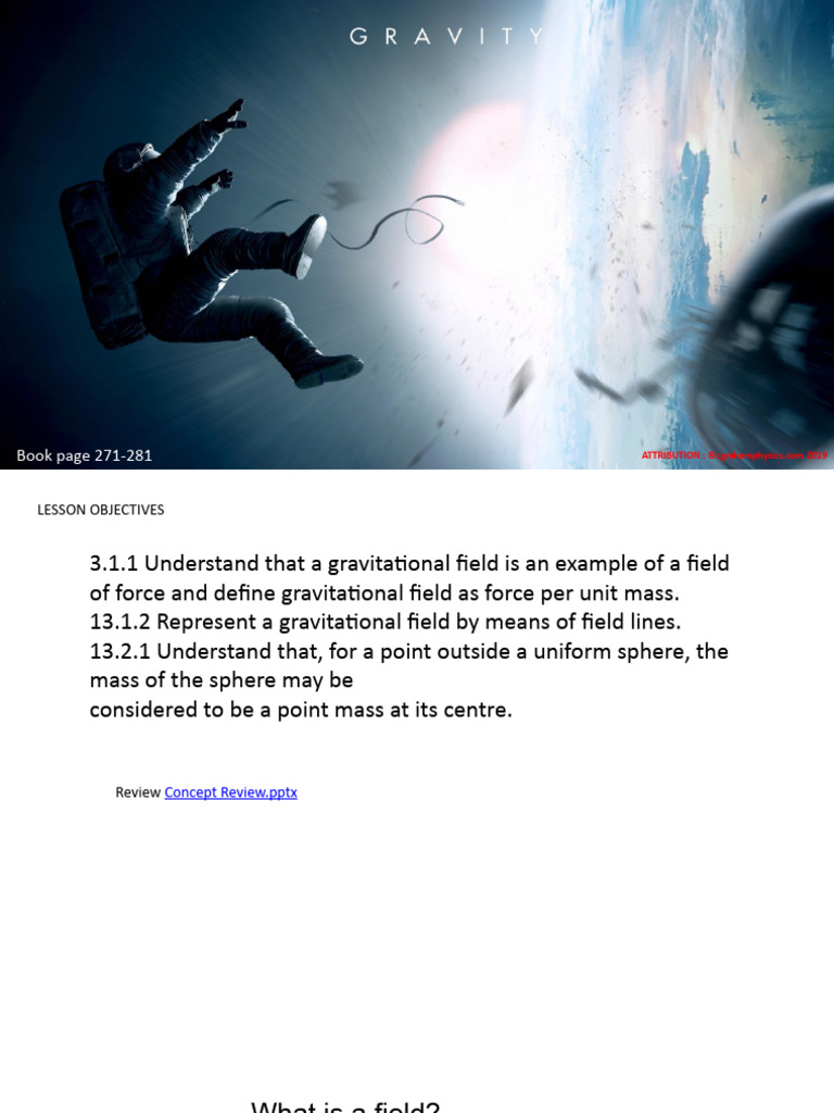Lesson 4 Gravitational Force and Field N | PDF | Force | Gravity