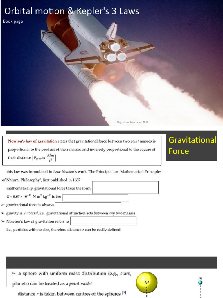 Lesson 6 Orbital Motion and Keplers 3rd Law N | PDF | Orbit | Natural ...