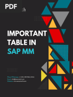 SAP MM Tables Overview and Access Guide | PDF | Invoice