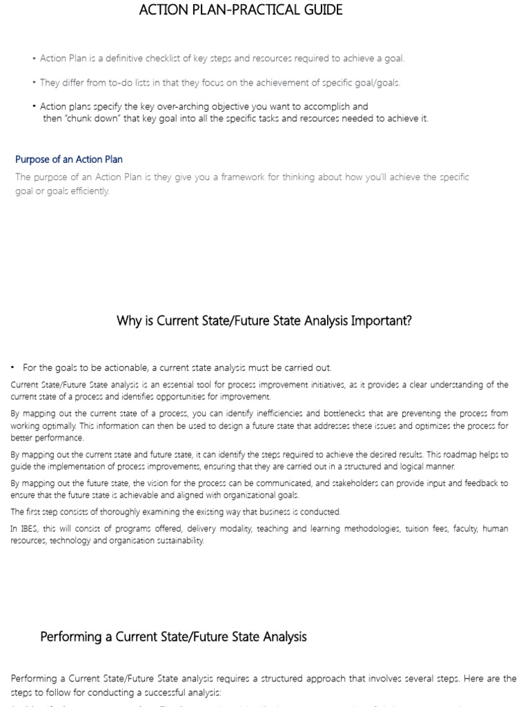 Action Plan and Gap Analysis Guide | PDF | Goal | Information