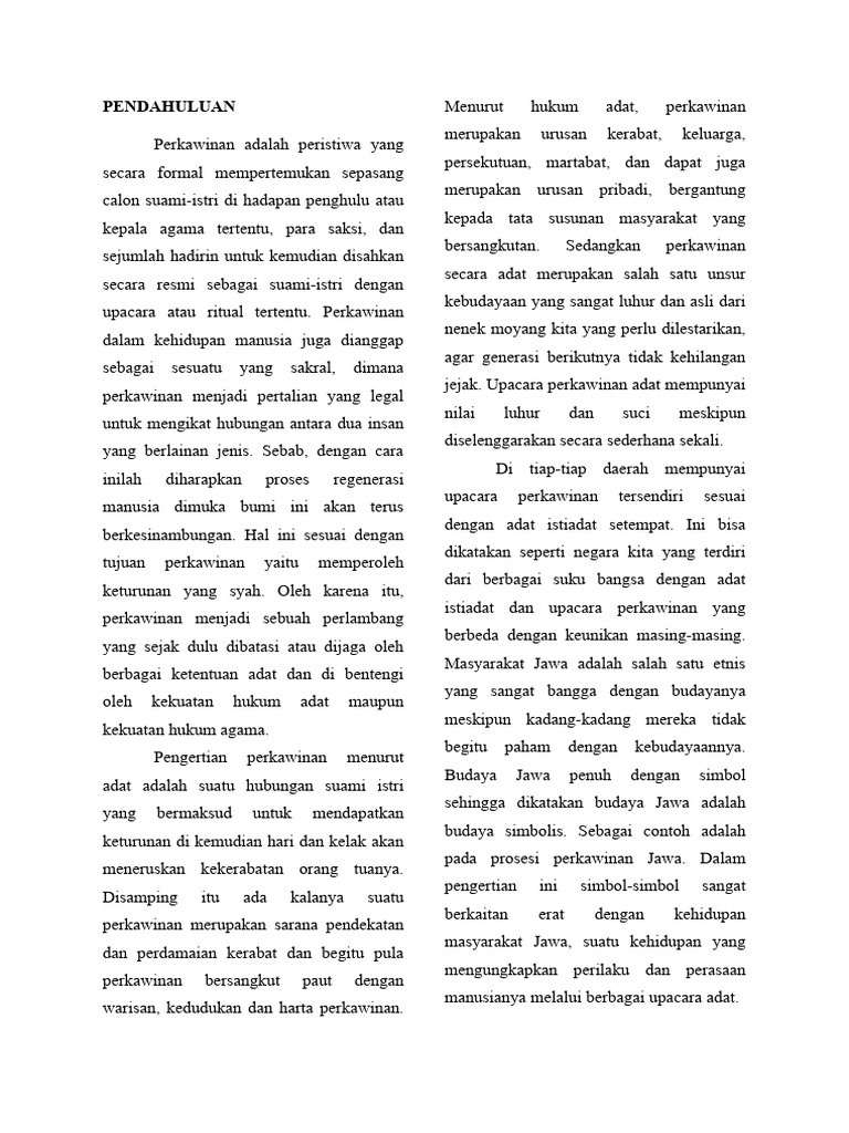 Pendahuluan Begalan | PDF