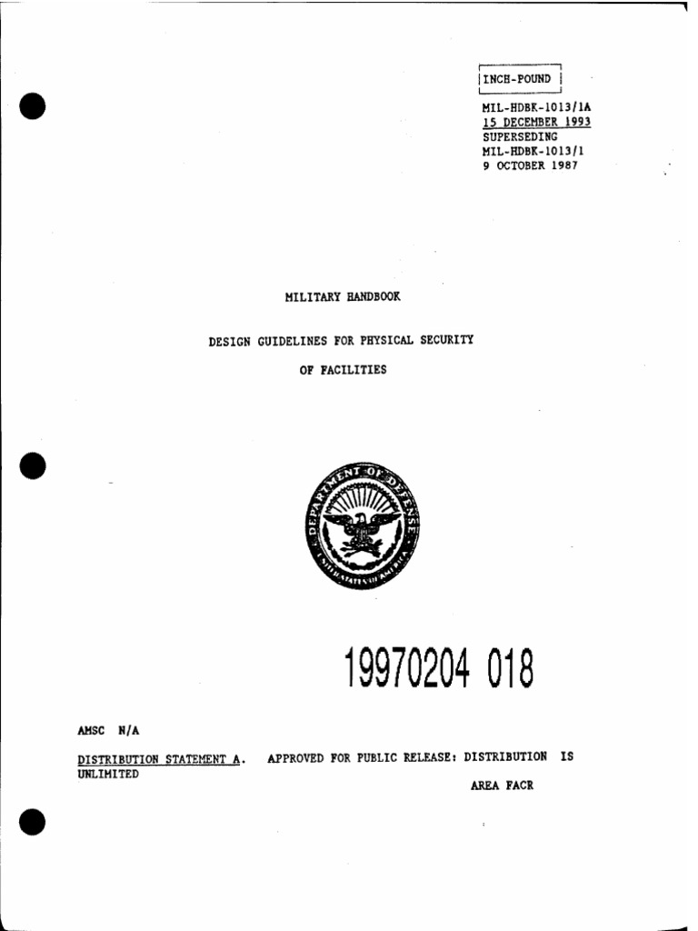 Military Facility Security Design Guidelines | PDF | Security Alarm