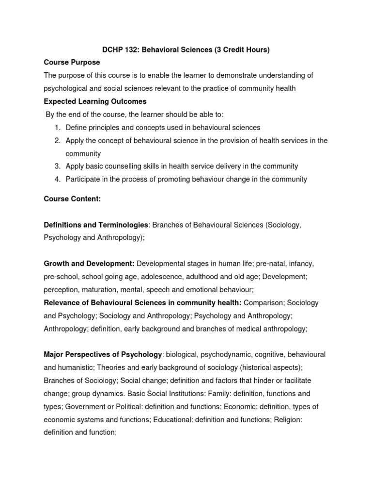 Behavioral Sciences | PDF | Behavioural Sciences | Psychology