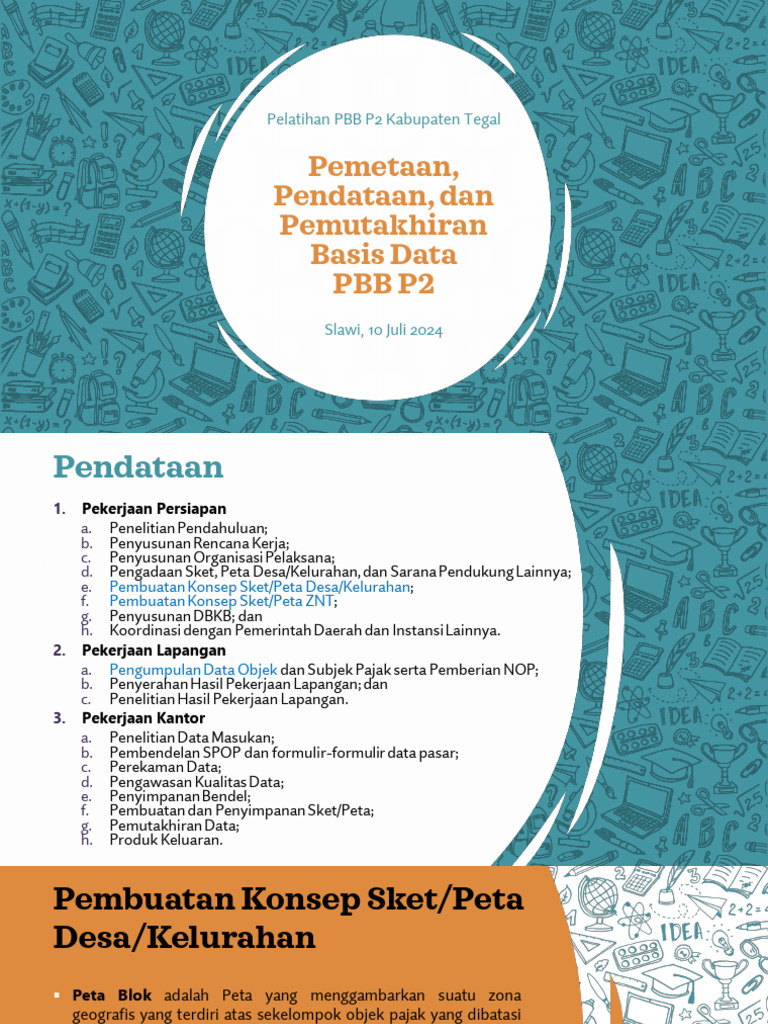 Pemetaan, Pendataan, Dan Pemutakhiran Basis Data PBB P2 (Suplemen) | PDF