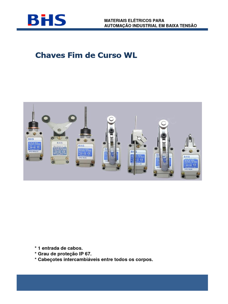 Catalogo Chave Fim de Curso WL Rev Out 18 | PDF