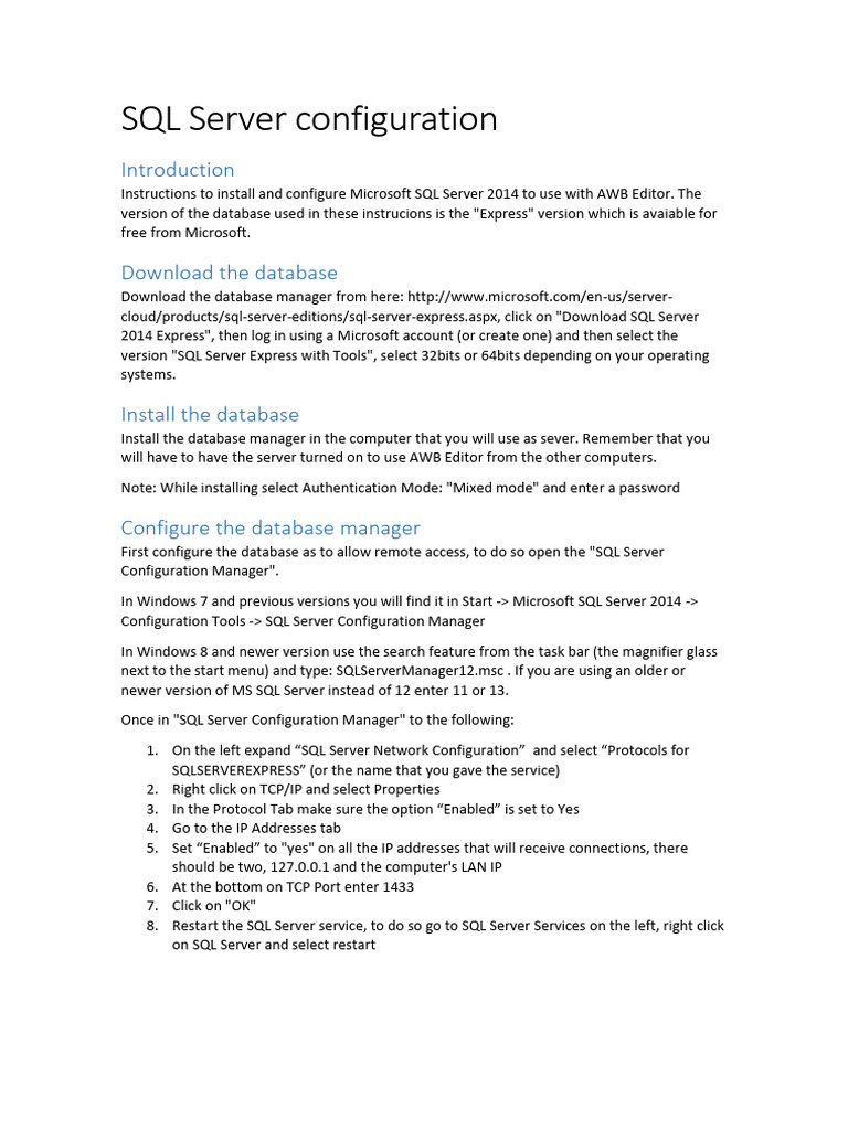 sql_server | Download Free PDF | Databases | Microsoft Sql Server