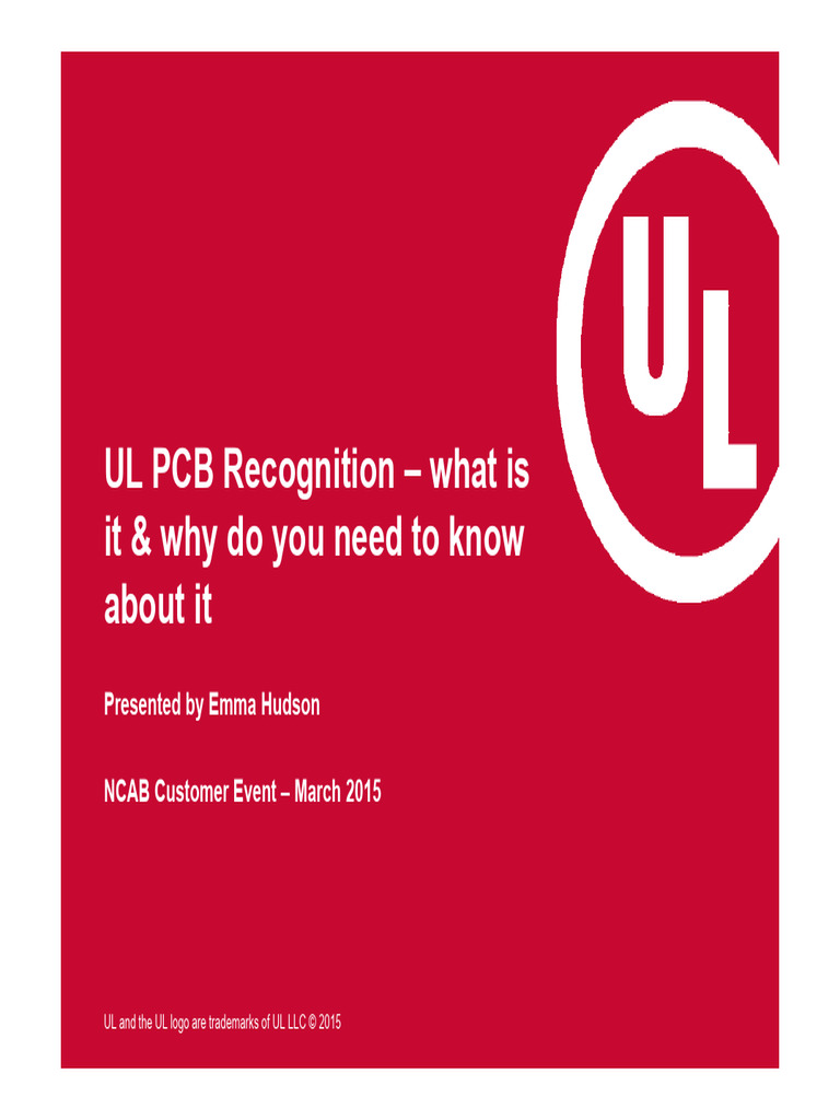 UL-PCB Recognition | PDF | Printed Circuit Board | Safety