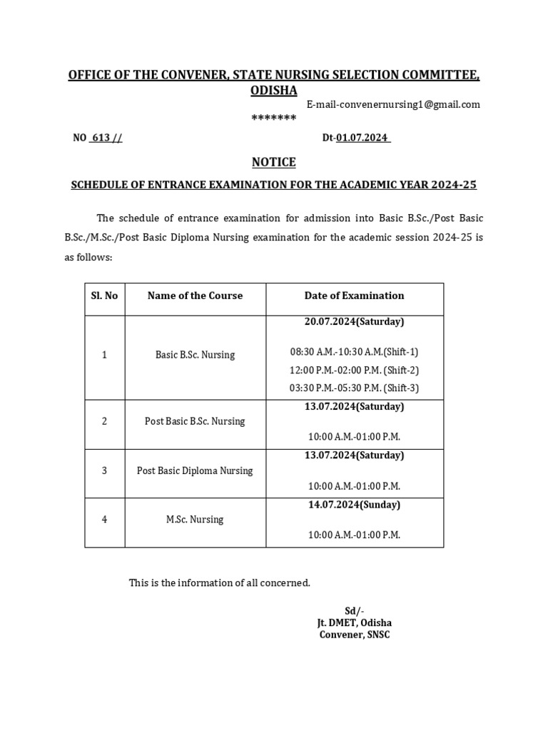 Schedule of Entrance Examination202425 20240701 173859 | PDF