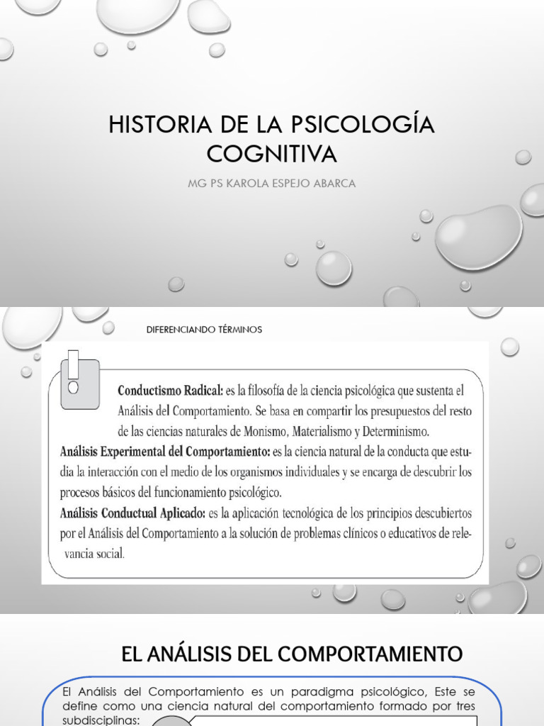 1. Historia de La Psicolog-A Cognitiva y Conceptos B-sicos.pptx | PDF ...