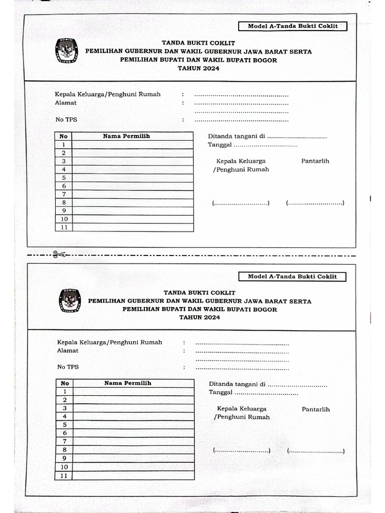 Form Pemilu | PDF