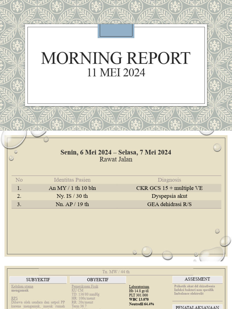 Morning Report | PDF