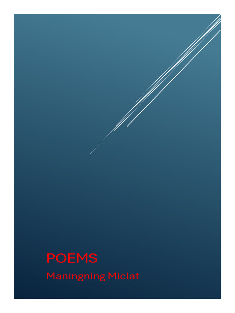 Poems Maningning Miclat | PDF | Poetry | General Fiction