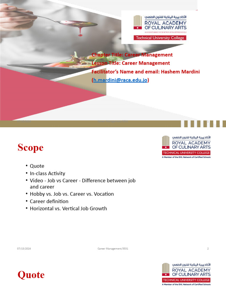 Career Management Essentials | PDF | Goal | Motivation