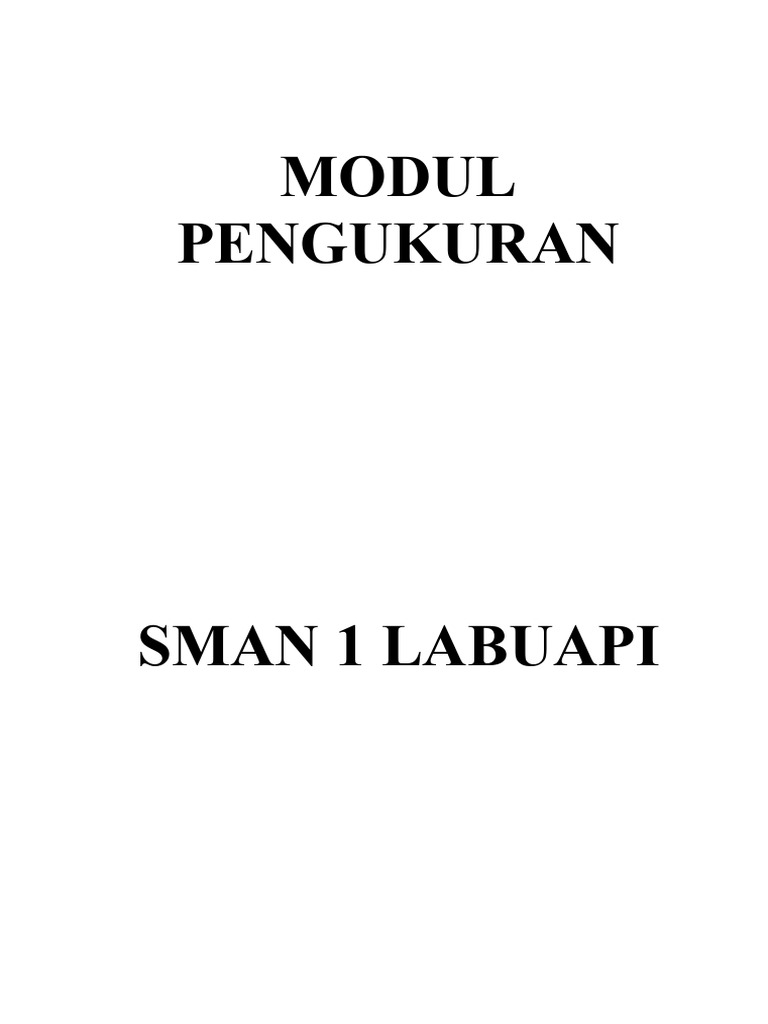 Modul Pengukuran | PDF