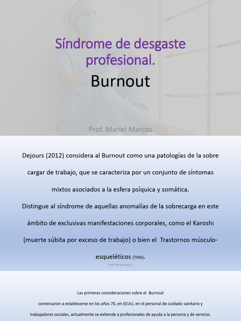 Síndrome de Desgaste Profesional - Power | PDF | Burnout ocupacional ...
