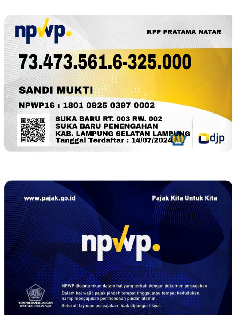 NPWP Sandi | PDF