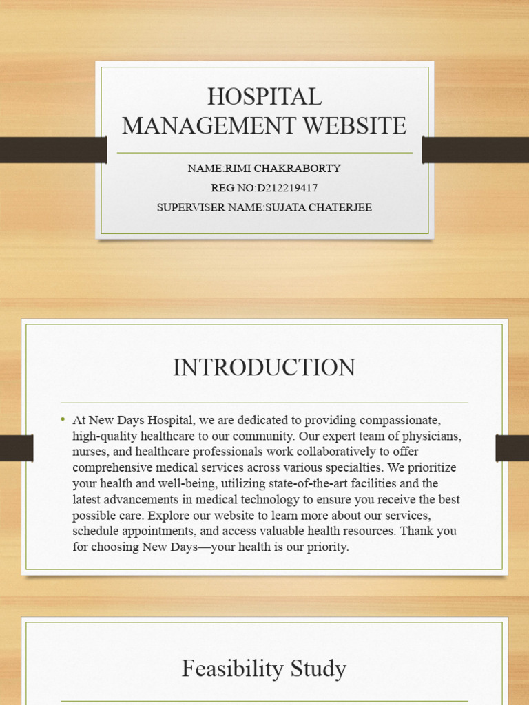 Hospital Management Website | PDF | Usability | Health Care