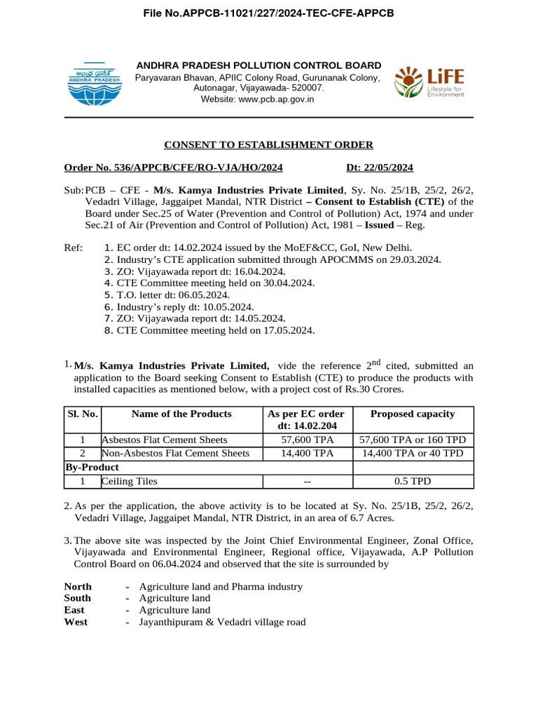 PCB Certificate | PDF | Waste | Effluent