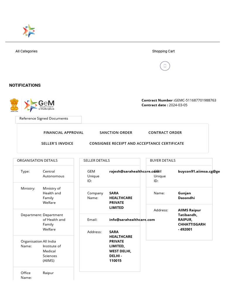 Government e Marketplace (GeM) | PDF | Invoice | Economies