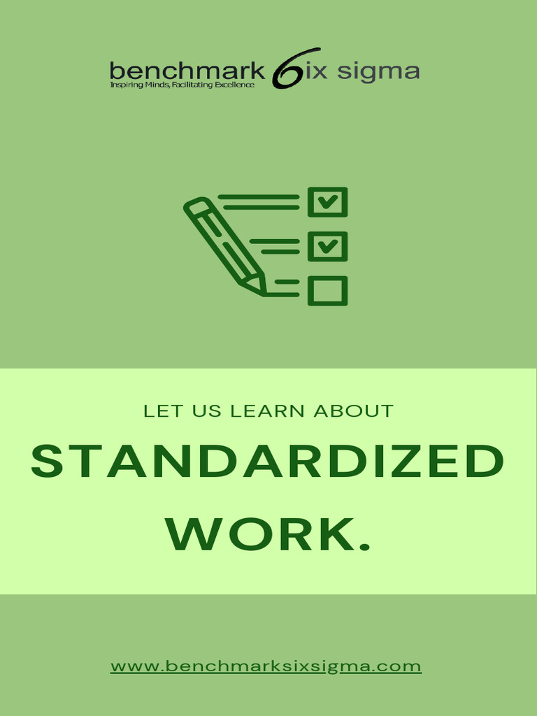 Standardized Work | PDF | Lean Manufacturing | Business