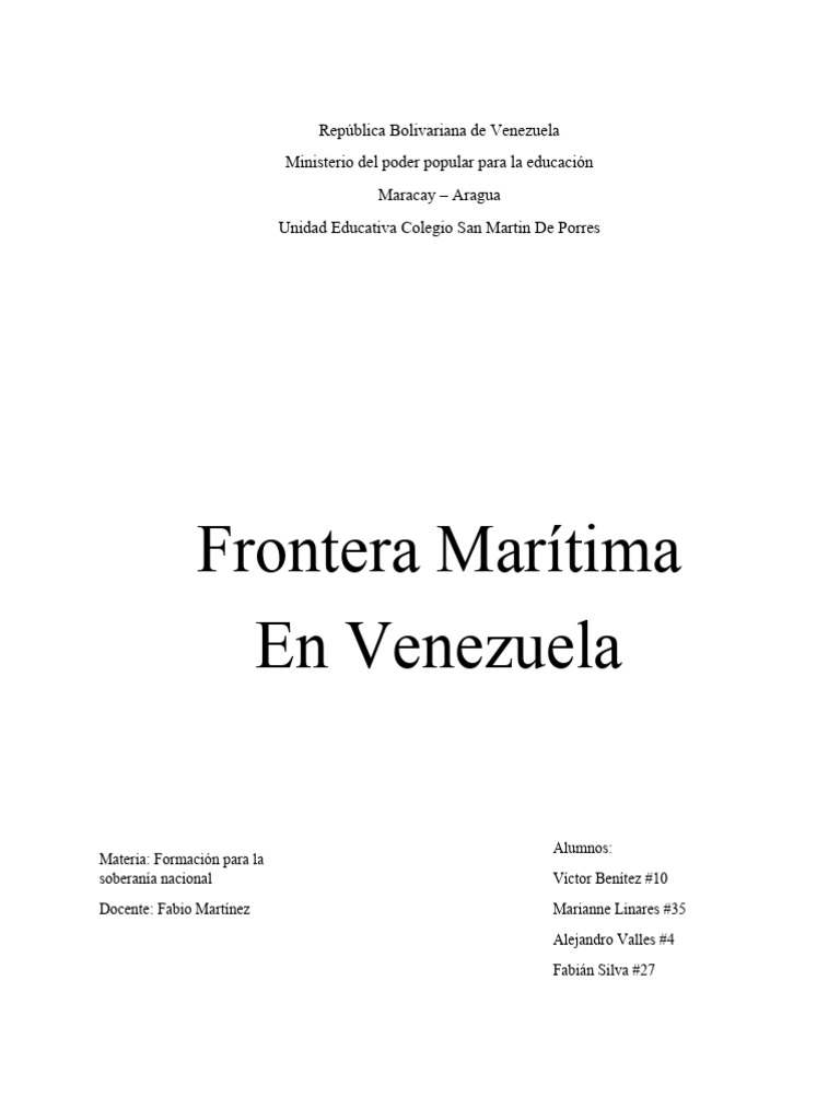 Frontera Maritima | PDF | Venezuela