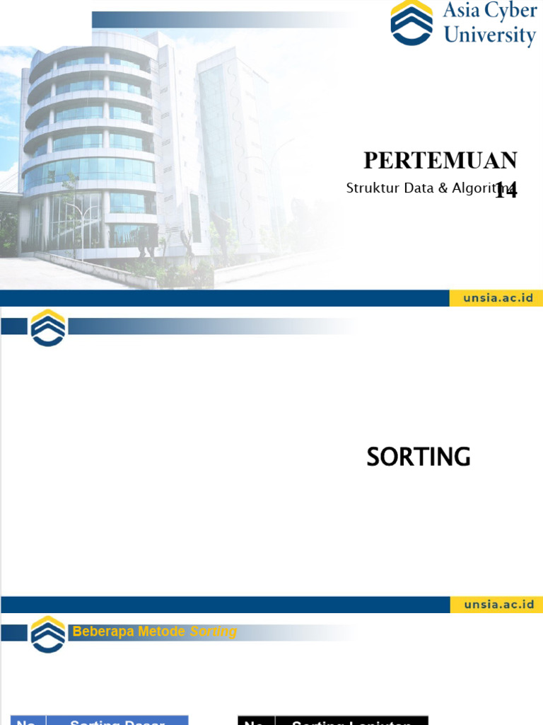 Struktur Data & Algoritma - Sorting 2 | PDF