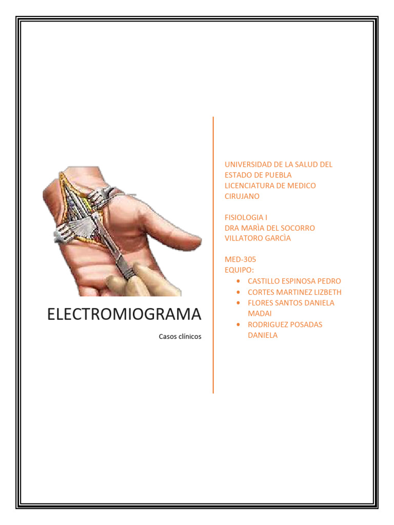 Casos Clínicos de Electromiograma | PDF | Electromiografia | Unión neuromuscular