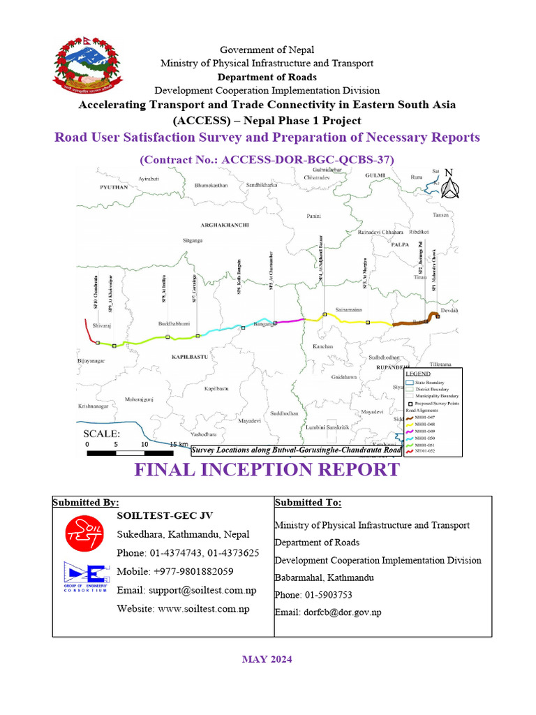 Final Inception Report - Road User Satisfaction Survey - 20240630 | PDF ...