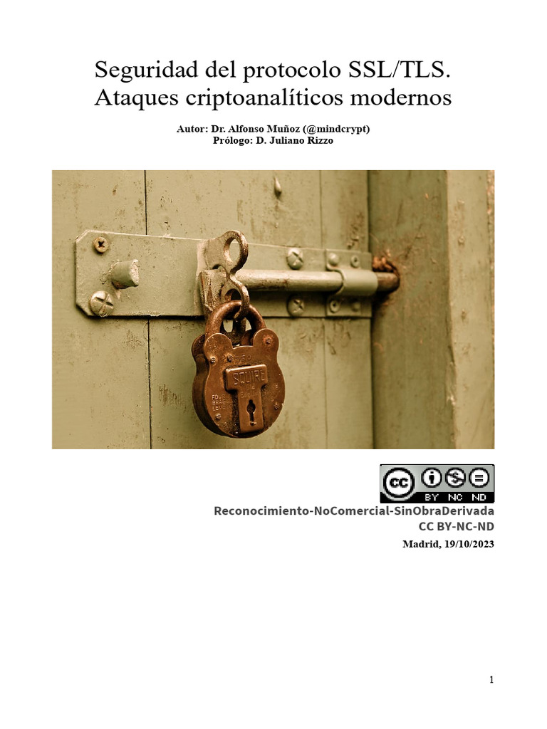 Book - Seguridad - en - El - Protocolo - SSL - TLS - Ataques - Criptoanaliticos - Modernos. DR ...